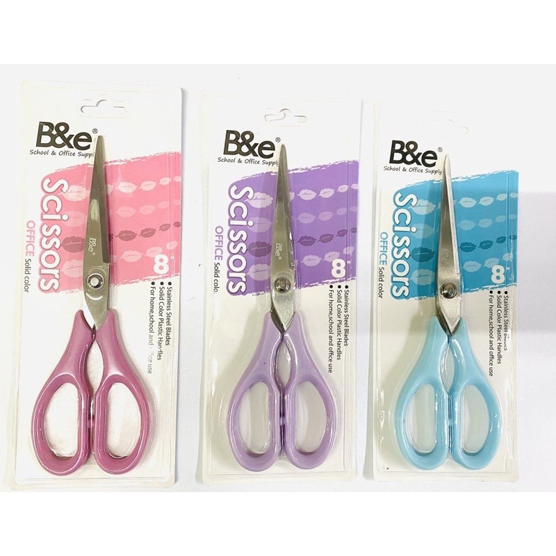 B&E STAINLESS SCISSORS 8” (RANDOM COLOR ONLY) | Shopee Philippines