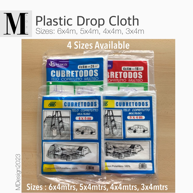 Plastic Drop Cloth, 6x4mtrs, 5x4mtrs, 4x4mtrs, 3x4mtrs | Shopee Philippines