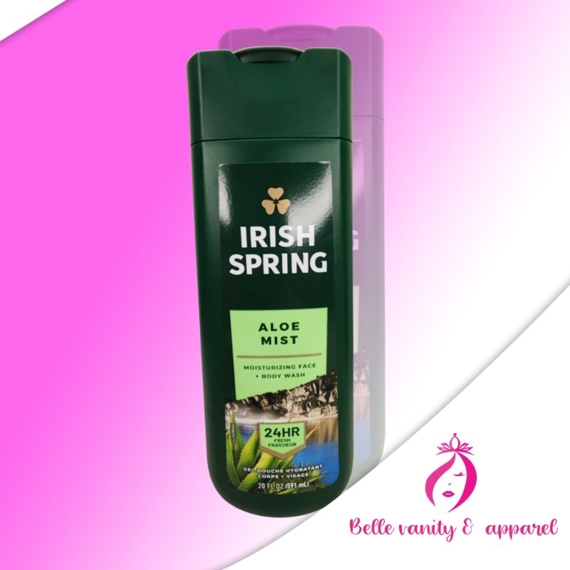 Irish Spring Aloe Mist Moisturizing Face + Body Wash (591ml) | Shopee ...
