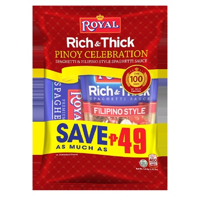 Royal Pinoy Celebration Spaghetti & Filipino Spaghetti Sauce 1.6kg ...