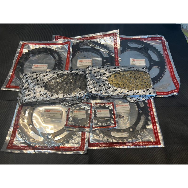 KSK Sprocket & Chain set XR XLR 200 XR200 520H 130L 13T 14T 38T 42t 44t ...