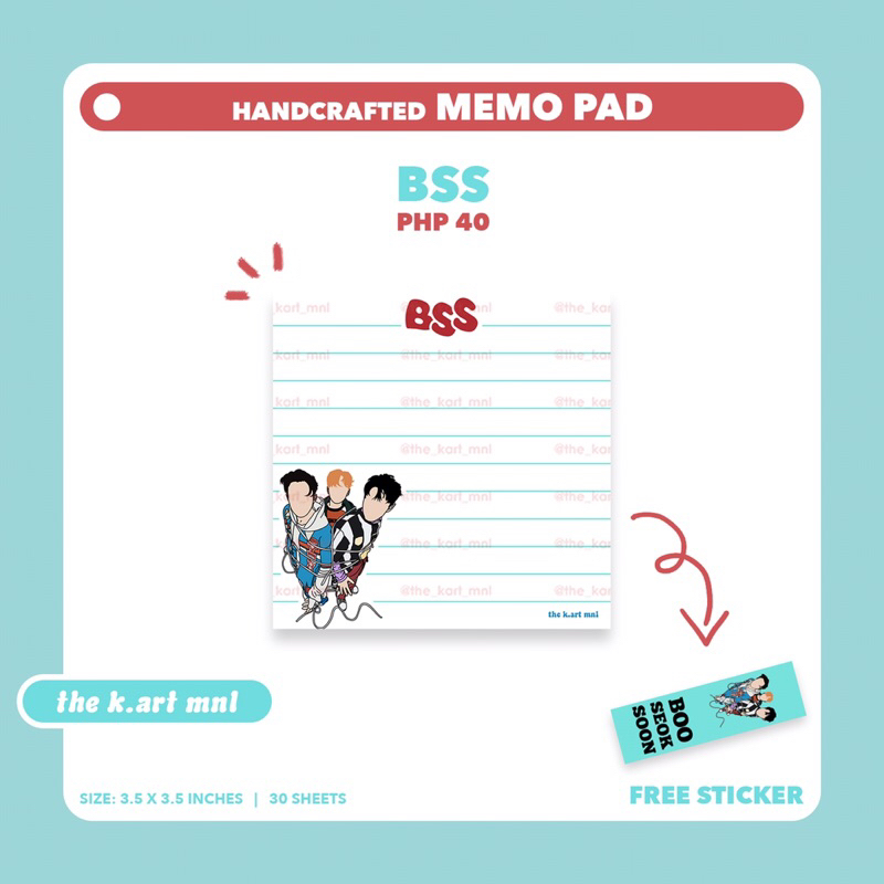 BSS SECOND WIND Ver. - HANDCRAFTED TO-DO LIST & MEMO PAD | Shopee ...