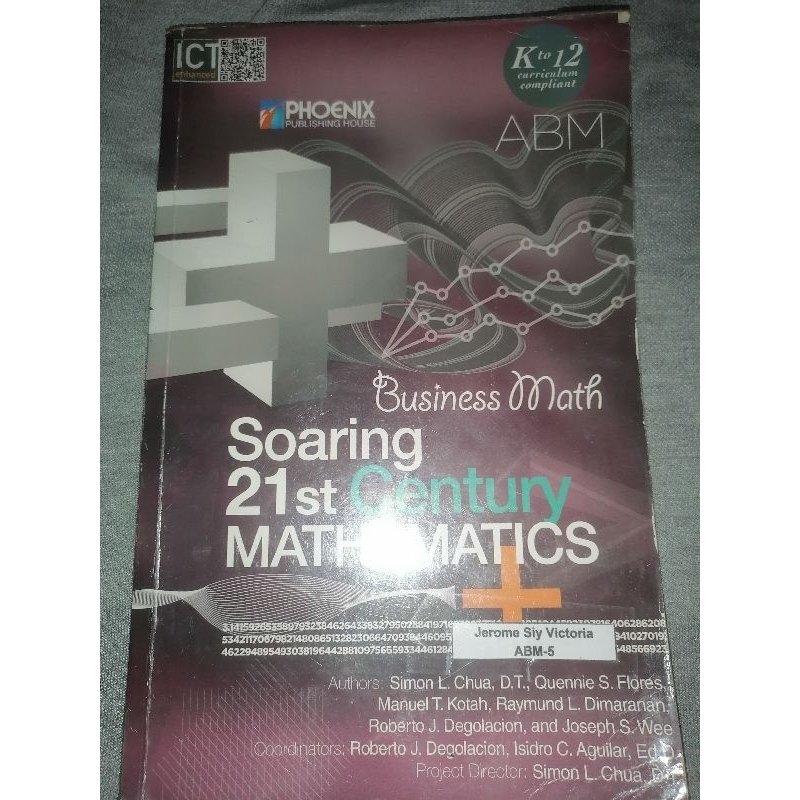 ABM. Soaring 21st Century Mathematics : Business Math by Chua, Flores ...