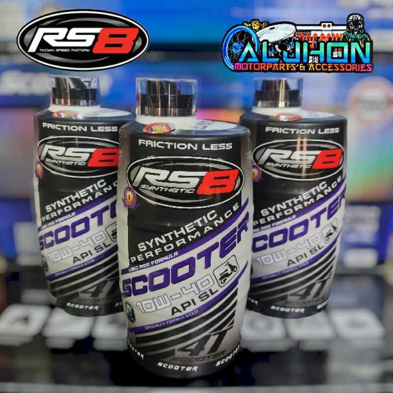 RS8 Oil Eco SCOOTER 1 liter 10W-40 MA1 SYNTHETIC ORIGINAL | Shopee ...
