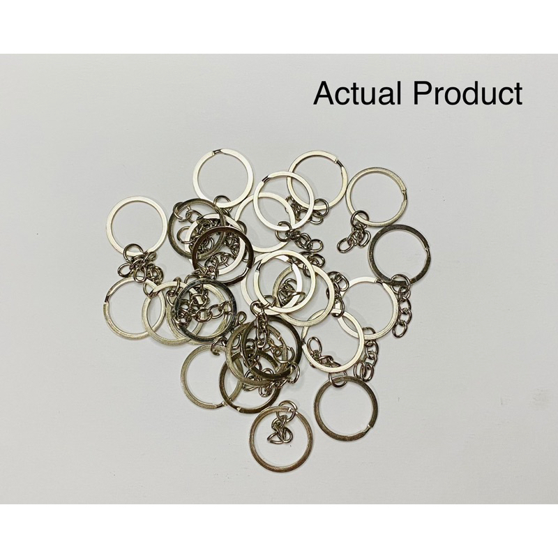 FLAT Rings Keychain Thick with Jump Ring 8mm included 50pcs | Shopee ...