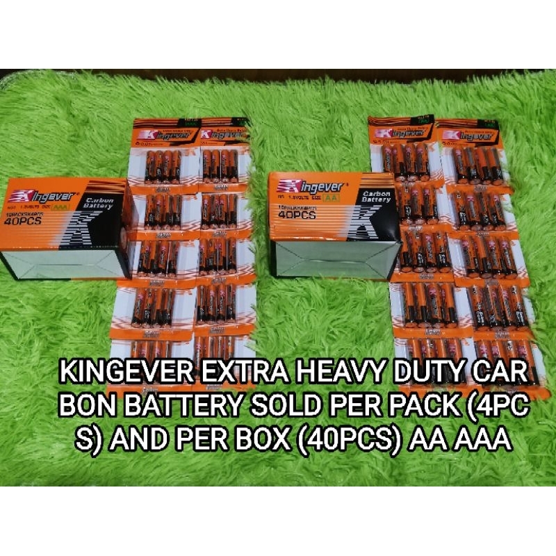 KINGEVER EXTRA heavy duty carbon battery AA / AAA sold per pack(4pcs ...