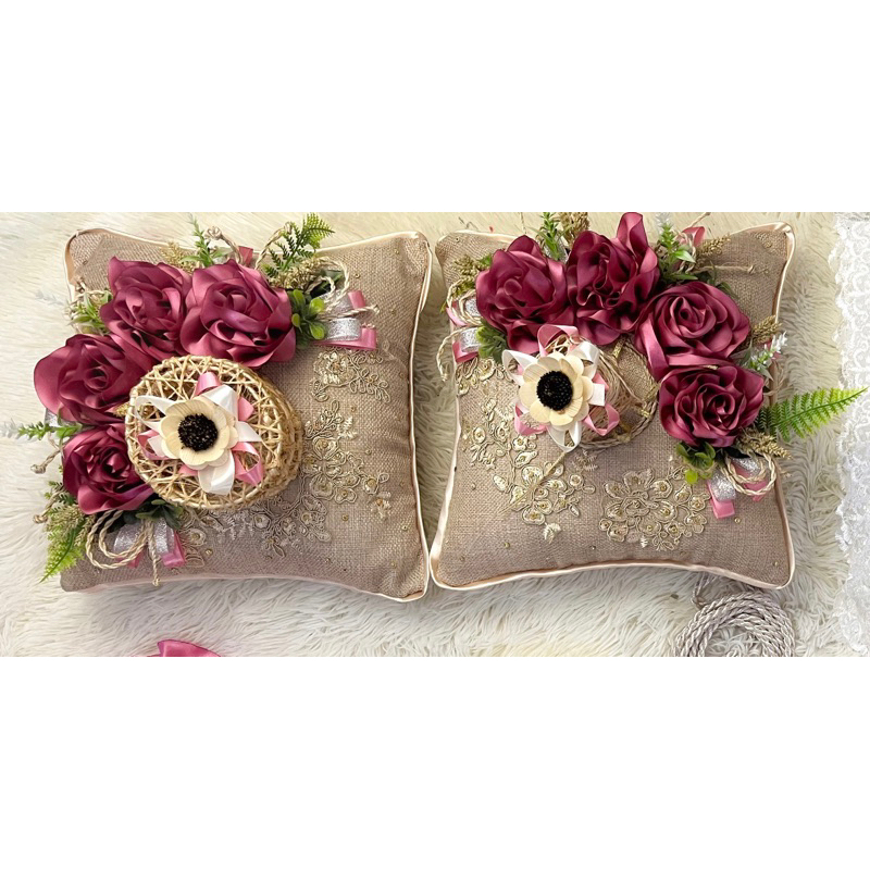 Wedding Pillows Accessories (Arrhae and Ring) | Shopee Philippines