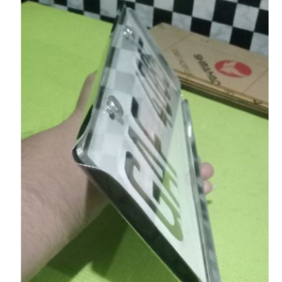 2pcs.car.number.cover.protector.pure.stainless.frame.with.bolt | Shopee ...