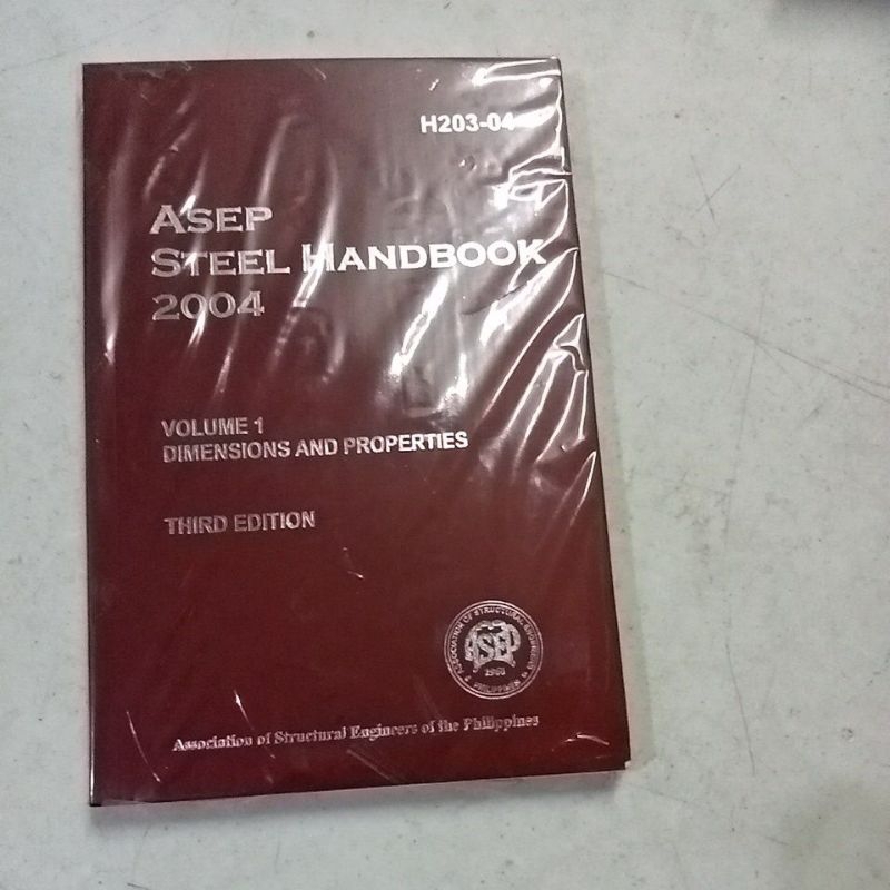ASEP Steel Handbook 2004 vol1 | Shopee Philippines