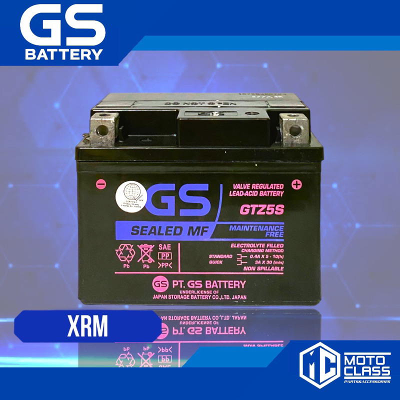 GS BATTERY GTZ5S XRM / BEAT / wave / mio i 125 / soul i 125 / mx ...