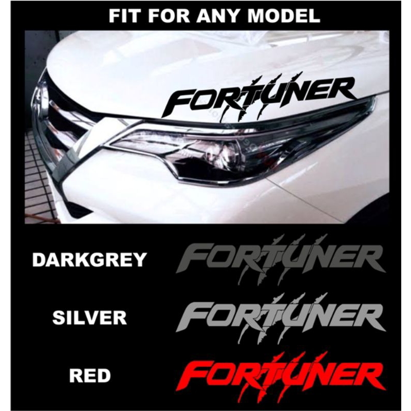Toyota Fortuner Hood Sticker Monster Claw Design | Shopee Philippines