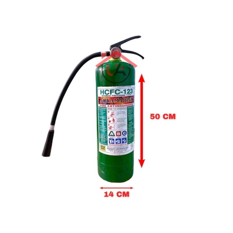 Fire Extinguisher 10 LBS Refillable HCFC-123 Green 5 Years Warranty ...