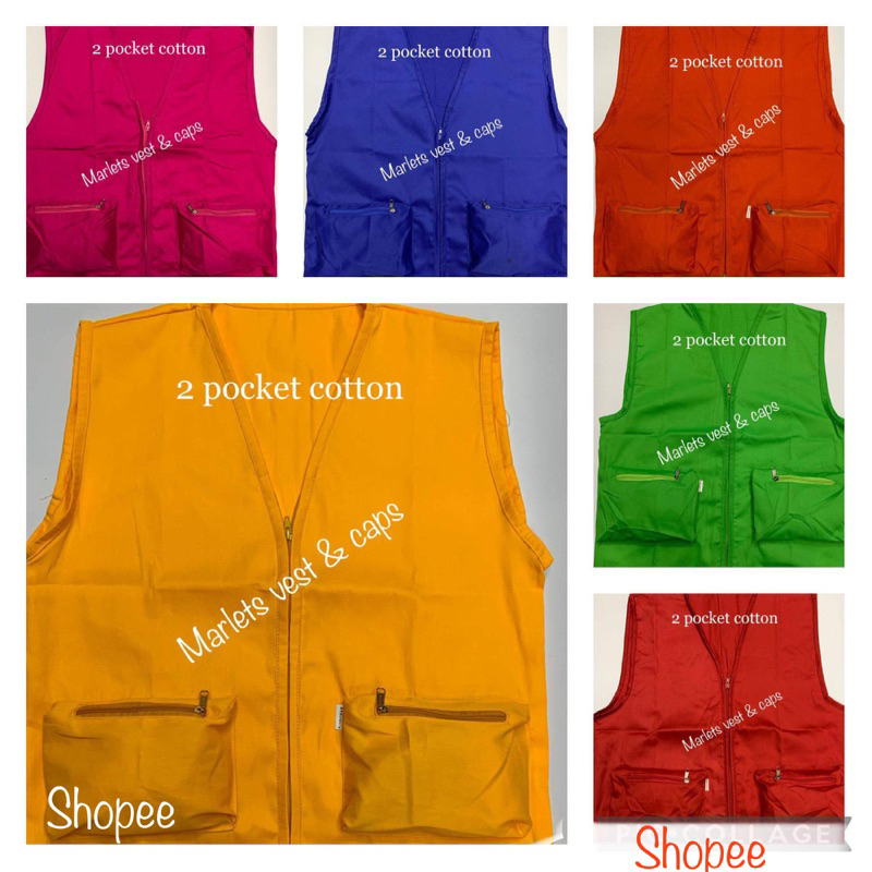 Vest Chaleco 2 pockets Cotton mens unisex Election Toda Brgy. Tanod vest chaleco two pocket ...