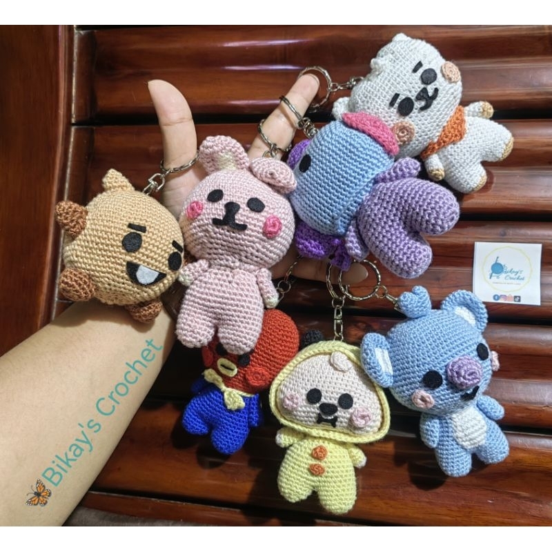 BT21 BTS KPOP B amigurumi Keychain / Bikay's Crochet | Shopee Philippines