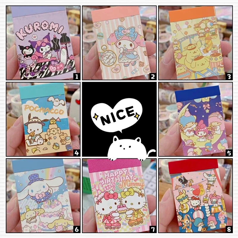 Sanrio Mini Sticker Book DIY Scrapbooking Designs Journaling | Shopee ...