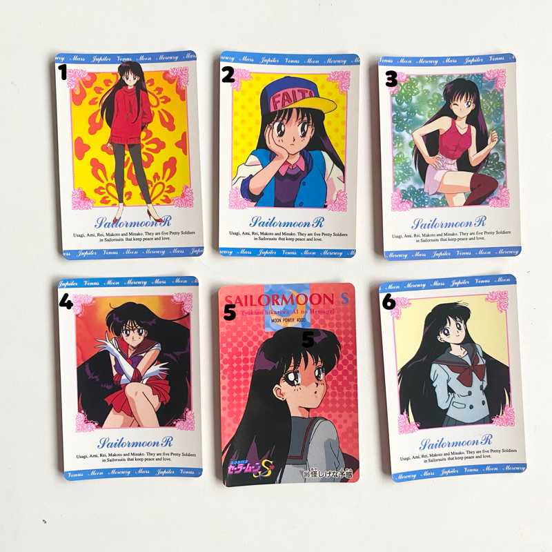 VINTAGE Sailor Moon Sailor Mars cards | Shopee Philippines
