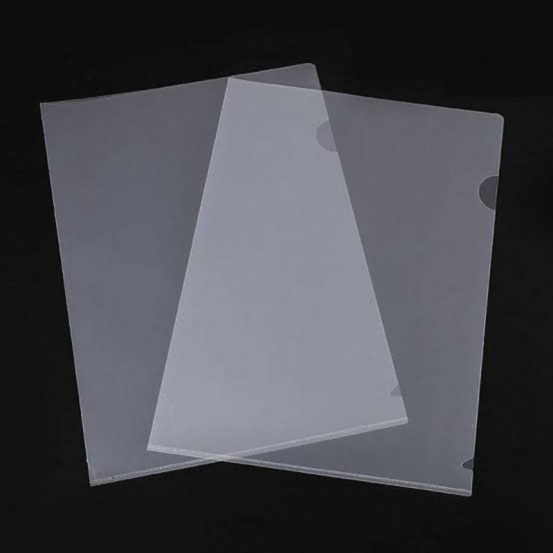 Transparent Plastic L-Type Short Folder Clear Plain-Sold per piece ...