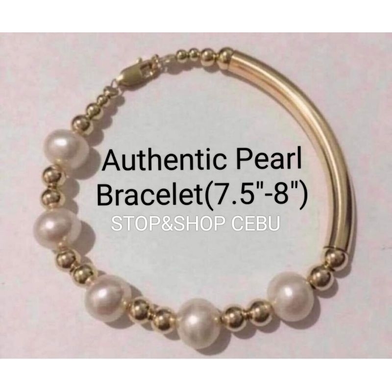 Stop&Shop Cebu 10K Authentic Pearl Bracelet(7.5"-8") | Shopee Philippines