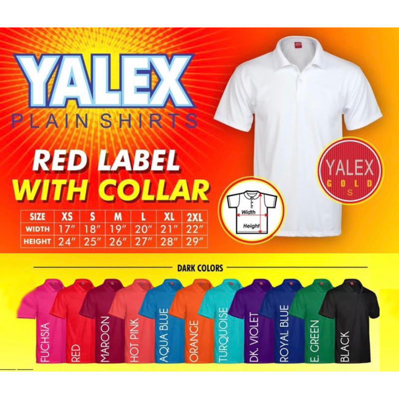 YALEX POLO SHIRT WITH COLLAR PLAIN RED LABEL - Black / Acid Black ...