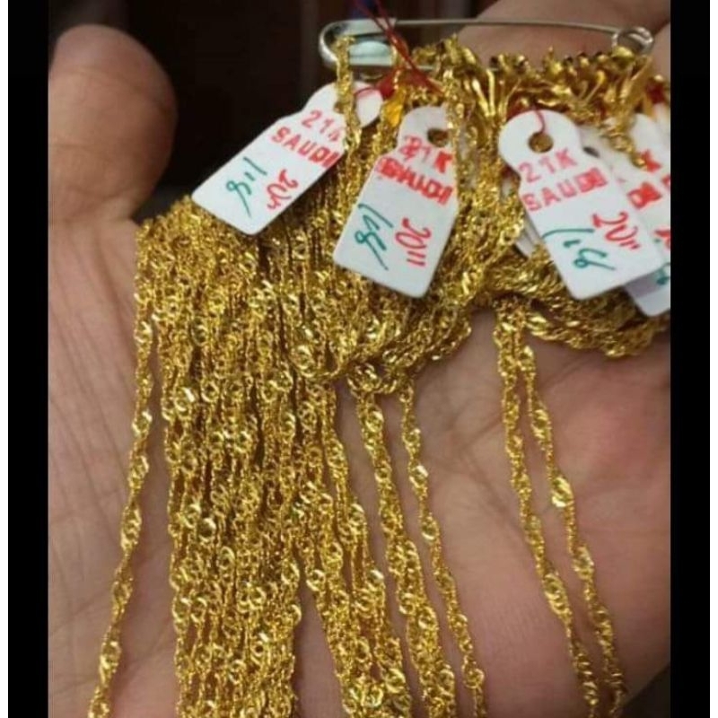 21K CHAIN SAUDI GOLD PAWNABLE | Shopee Philippines