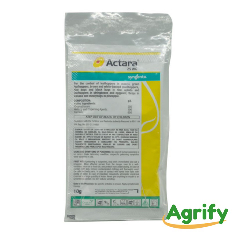 Actara 10g Insecticide Thiametoxam | Shopee Philippines