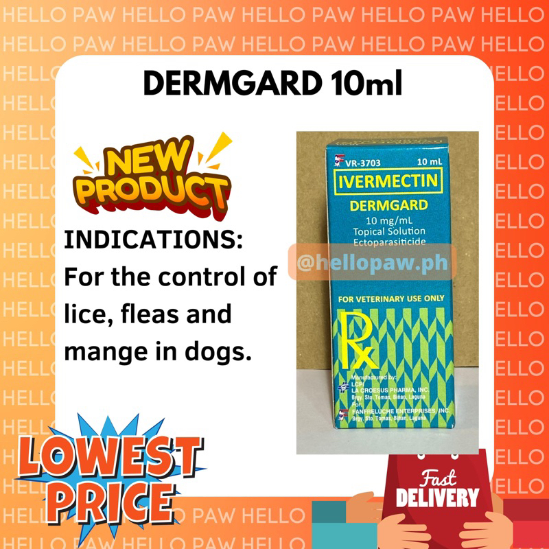 Dermgard 10ml for the Contol of lice, fleas and mange in dogs | Shopee ...