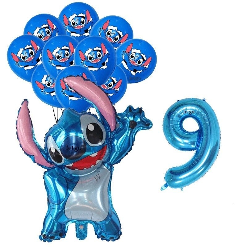 #9 Number Balloons Lilo & Stitch Balloons Set Party Decorations Balloon ...