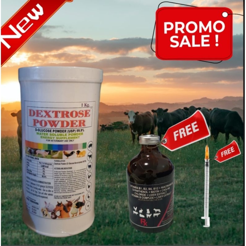 dextrose powder 1 kilogram + 100ml bcomplex with liver extract + 1ml ...