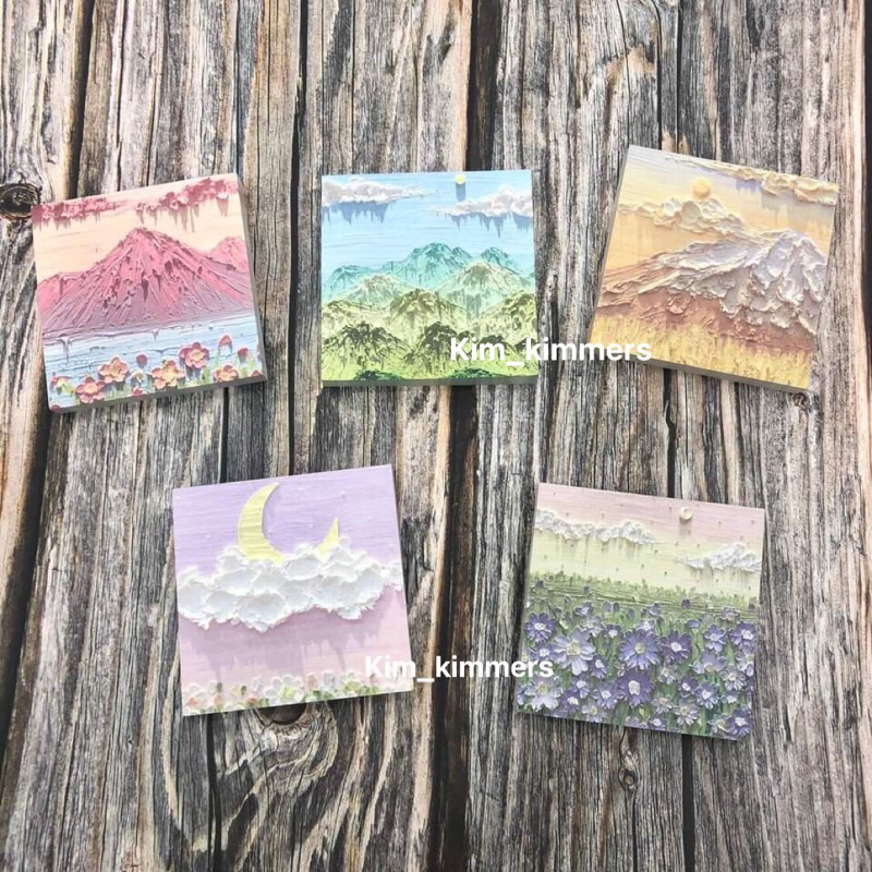 Tiny Notepad Memo pad sticky note Sticky Note Mountain Design and Neon ...