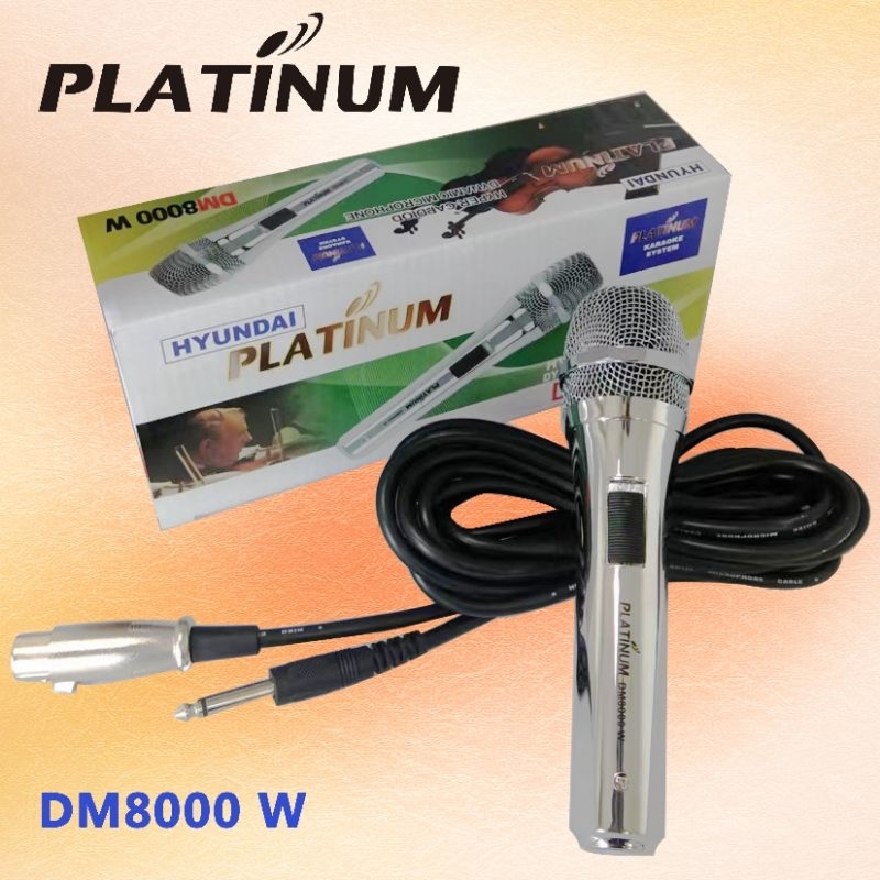 HYUNDAI PLATINUM DM-8000 W DYNAMIC MICROPHONE FOR VIDEOOKE/KARAOKE MACHINE | Shopee Philippines
