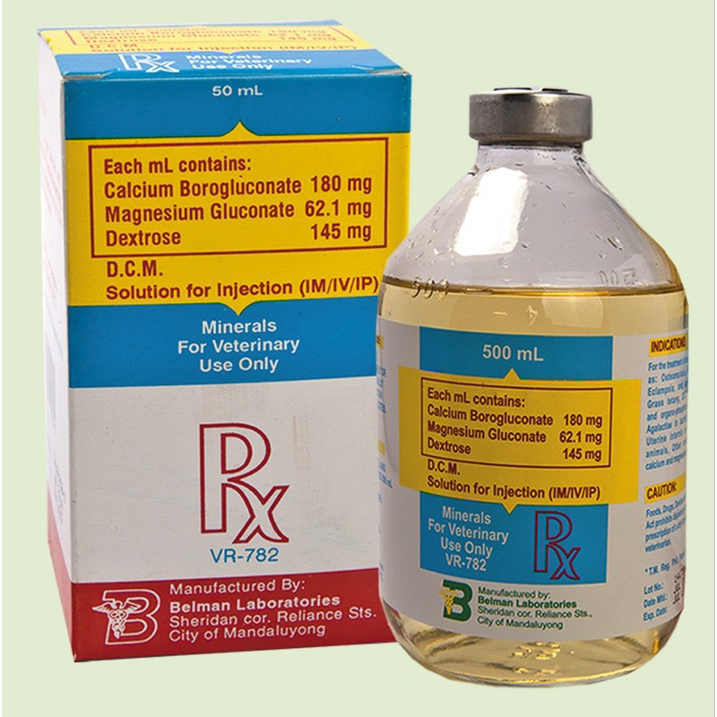 50ML DCM Injectable BELMAN (Dextrose, Calcium, Magnesium) for ANIMALS ...