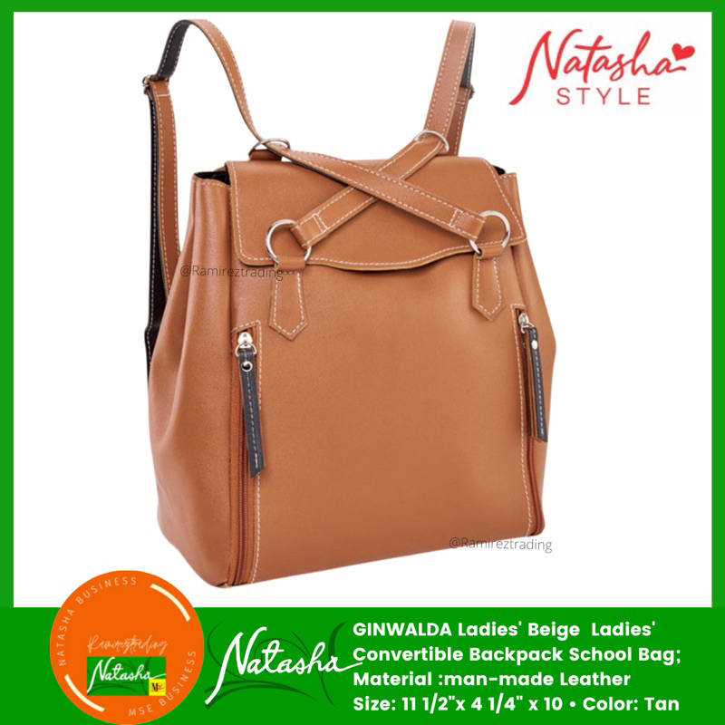 NATASHA BAG DIVERSE | GINWALDA | CYRENITY | NAPHTALI BACKPACK TO SLING BAG 100% ORIGINAL ...
