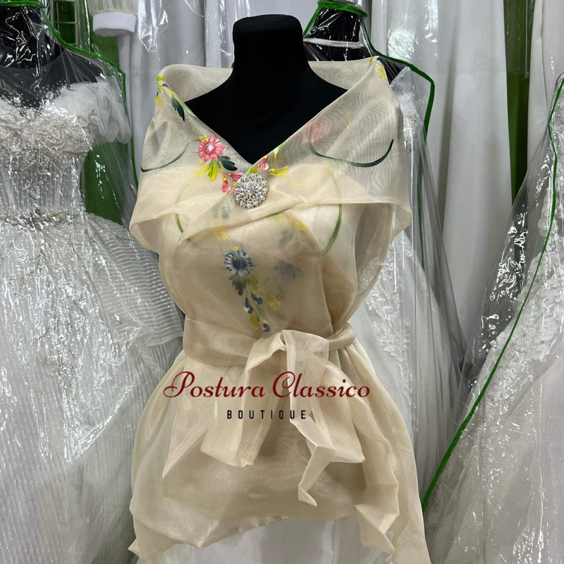 Filipiniana Modern Kimona Wrap Around Hand Painting ONLY | Shopee ...