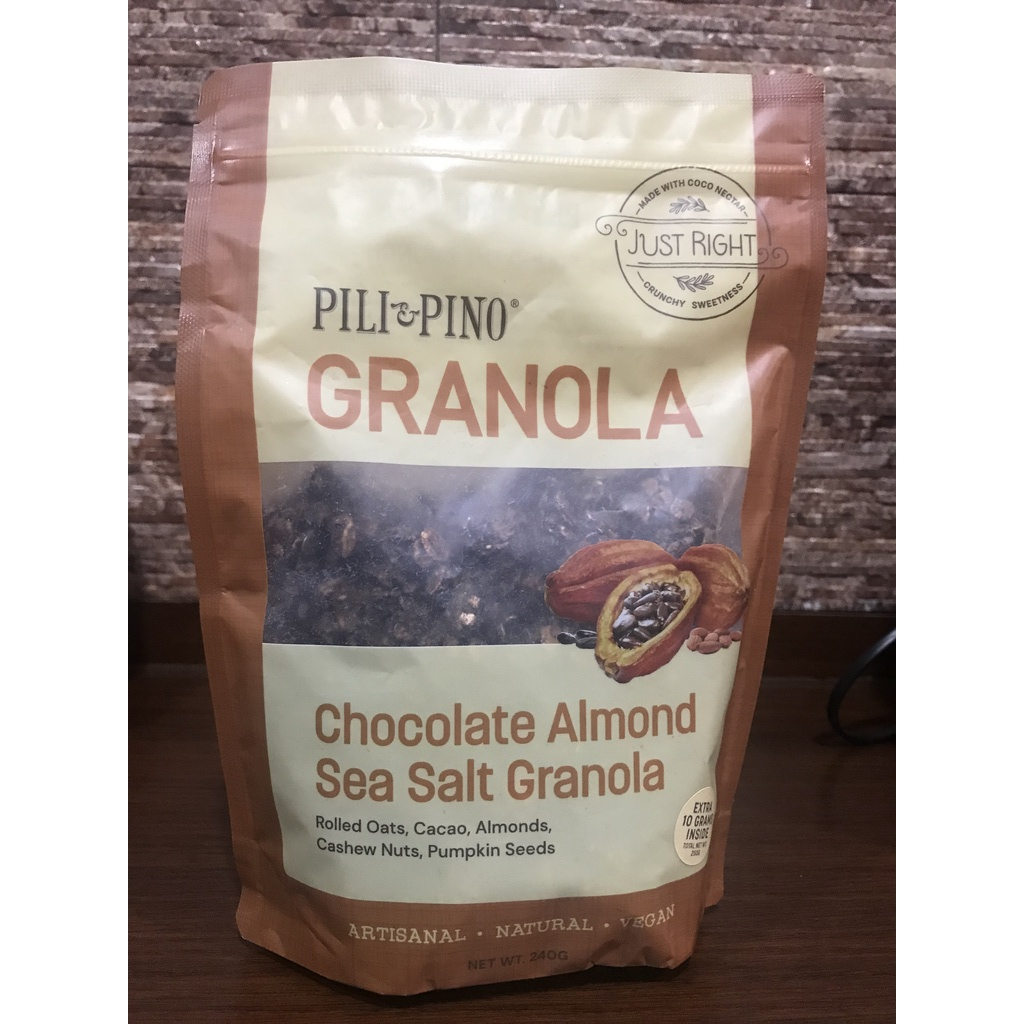 Pili and Pino Chocolate Almond and Sea Salt Granola 250g. | Shopee ...