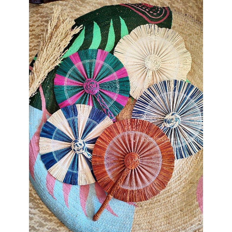 Raffia Abaniko/ Native Raffia Hand Fan Abaniko Pamaypay | Shopee ...