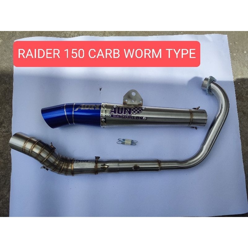 AUN OPEN PIPE REPLICA WORM TYPE RAIDER 150 CARB ALL BREED | Shopee ...