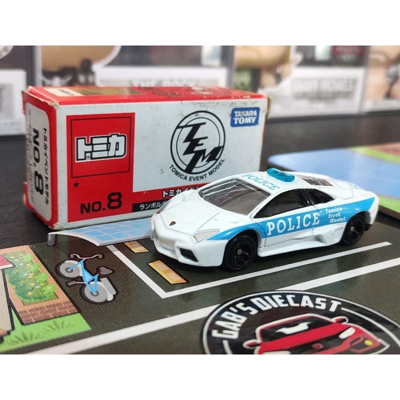 Tomica Event Model TEM no.8 Lamborghini Reventon Police Diecast ...