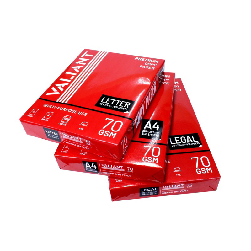 VALIANT COPY PAPER SUB 20/ 70gsm | Shopee Philippines