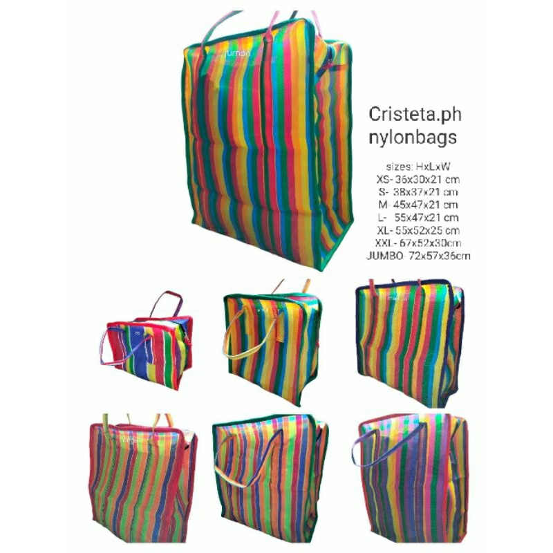 nylon bag/net bag/ traveling bag/luggage bag with zipper makapal ...