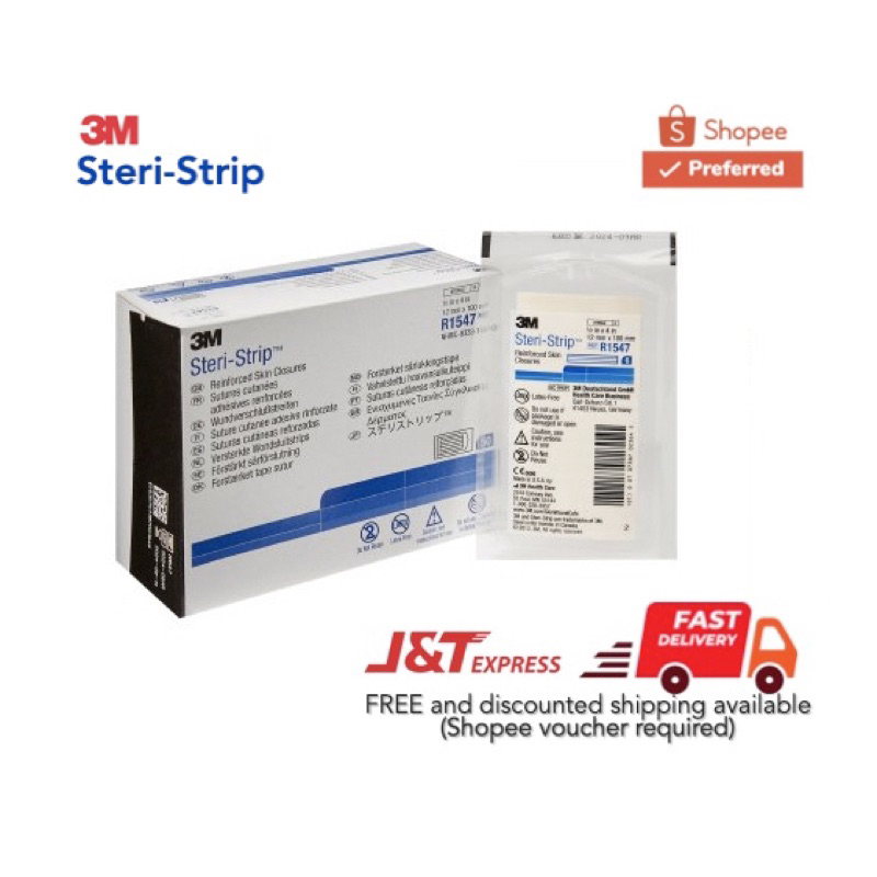 3M Steri Strip Adhesive Skin Closures R1547 R1546 B1557 | Shopee ...