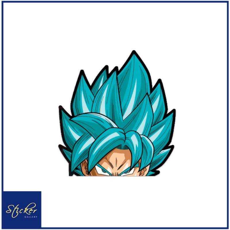 GOKU BLUE DRAGONBALL SUPER ANIME PEEKER WATERPROOF STICKER | Shopee ...