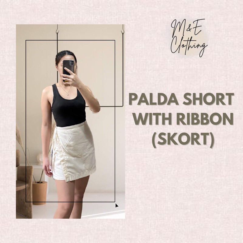 Palda Short w/ Ribbon (Cotton Linen) | Shopee Philippines