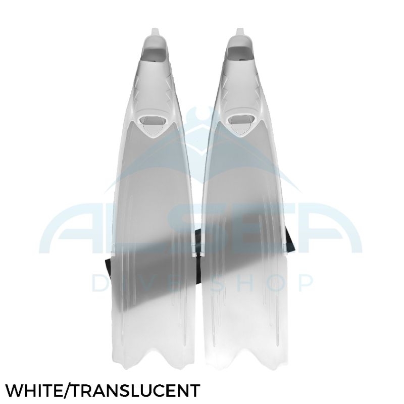ALSEA Freediving Spearfishing Plastic Long Fins (White, White ...