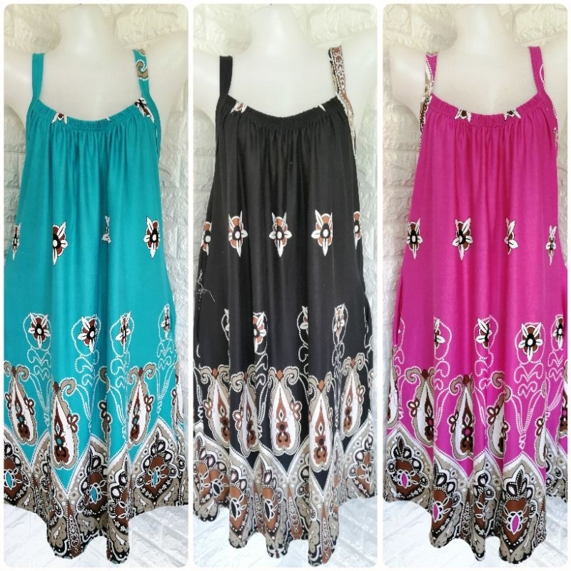2Xl Spaghetti Duster/ Garterized Flowly Dress/w pocket/ Pambahay Duster ...