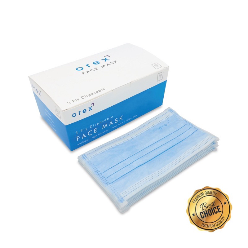OREX FACEMASK 3ply earloop (50pcs per box) | Shopee Philippines