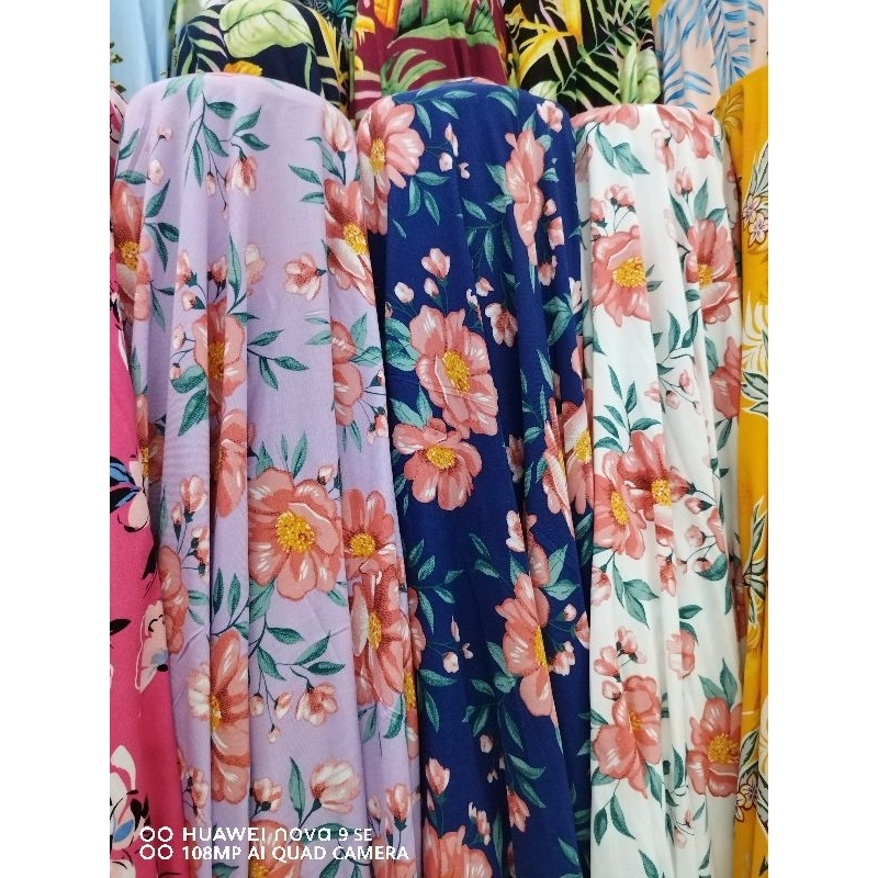 CHALLIS FABRICS. (NEW DESIGN) Sold per yards 54
