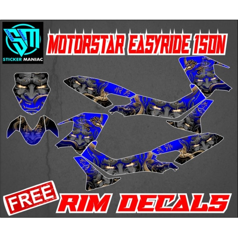 Motorstar Easyride 150n full body decals, free rim decals | Shopee ...