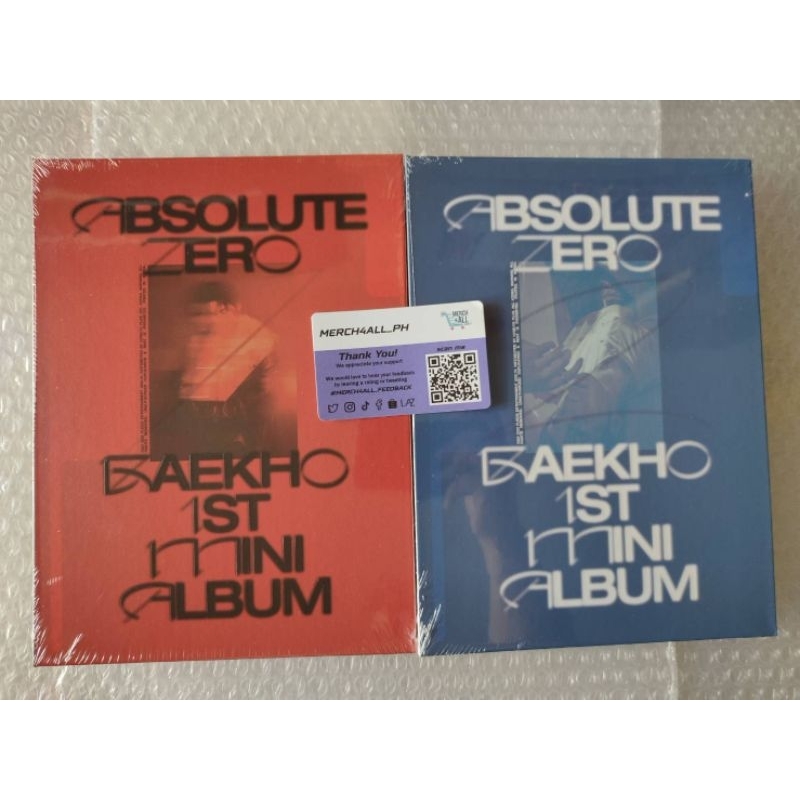 [ONHAND] OFFICIAL SEALED BAEKHO 1st MINI ALBUM- ABSOLUTE ZERO | Shopee Philippines