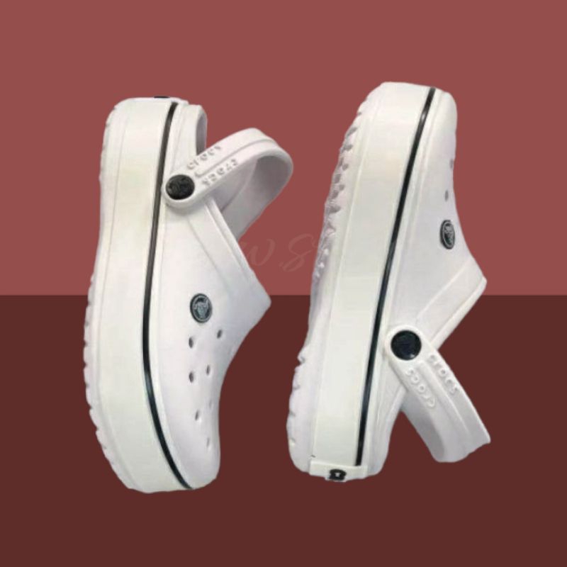 8220 CLOSS SEMI HIGH HELD CLOG SLIPPERS FOR WOMEN (add 1 size) | Shopee ...