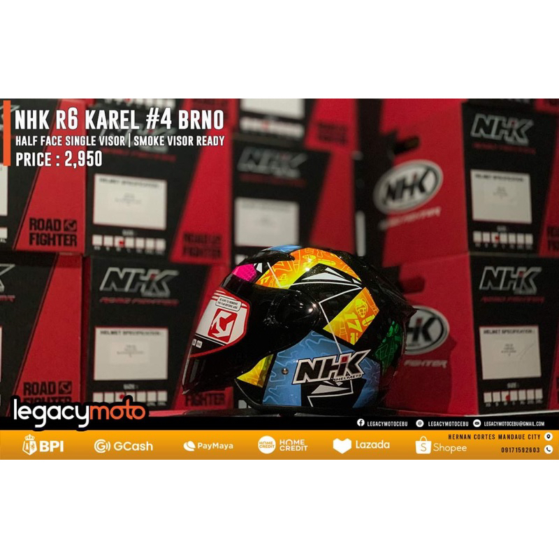 NHK Helmet R6 Halfface | Shopee Philippines